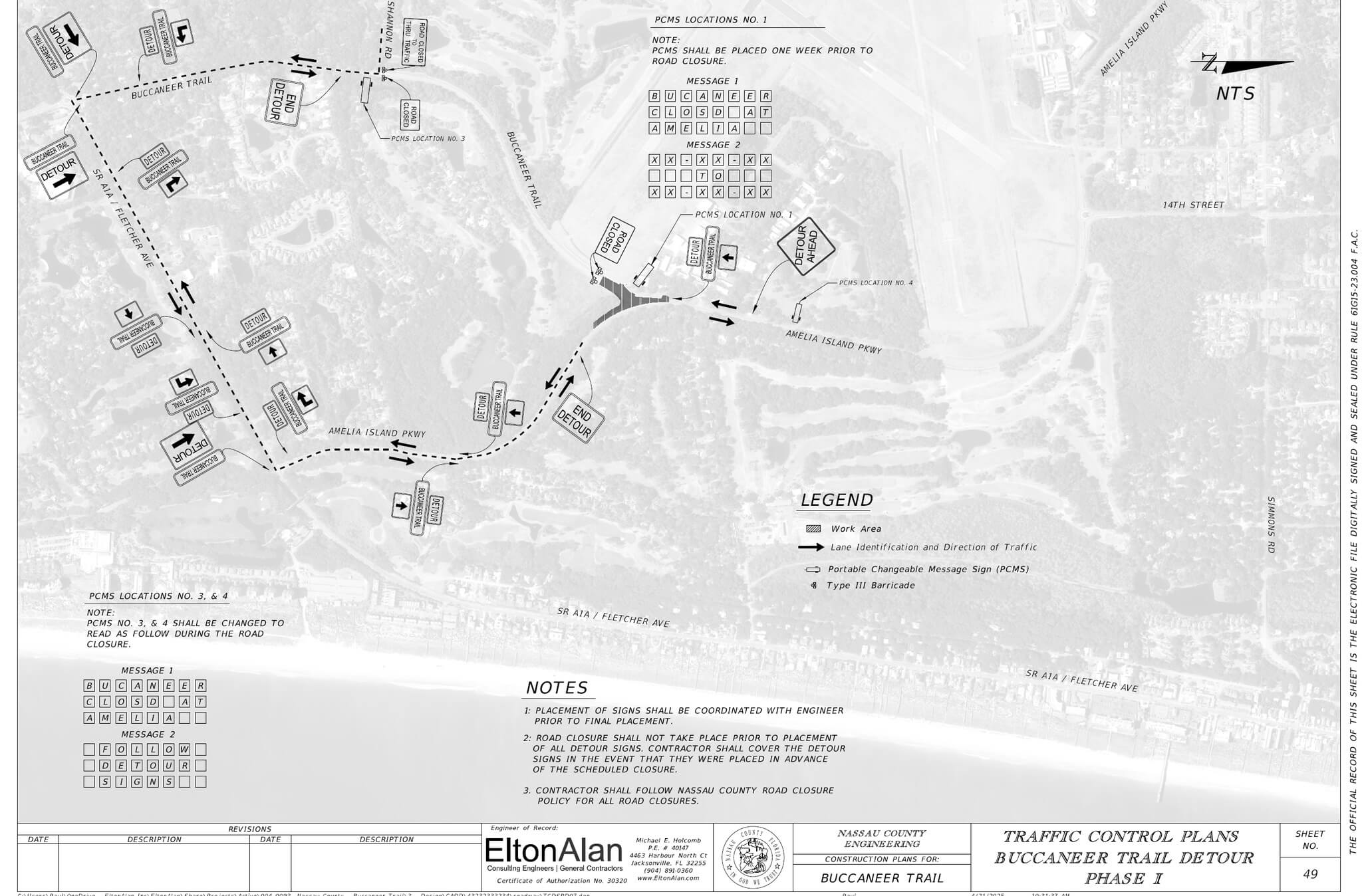 Amelia Island Parkway and Buccaneer Trail Roundabout Construction
